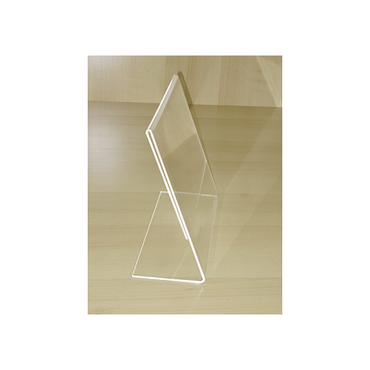 Chevalet porte-étiquette PlexiLuxe incliné en Plexiglass - SIGMA