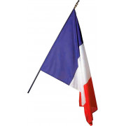 Drapeau Francais à Hampe bleue bois 90 à 225cm - SIGMA