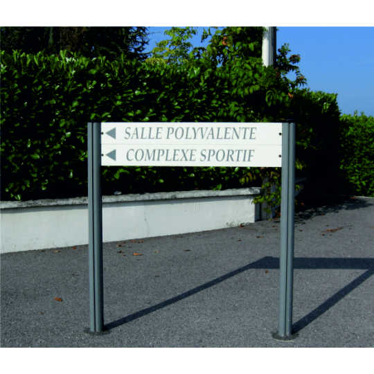 Panneau Kit BI-Mâts 2 mâts avec lames pour Signalétique