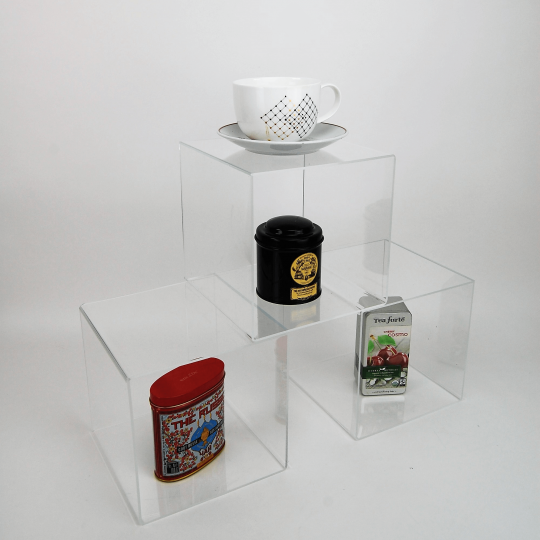 Cube Plexi Présentoir Produit ouvert 2 cotés - SIGMA