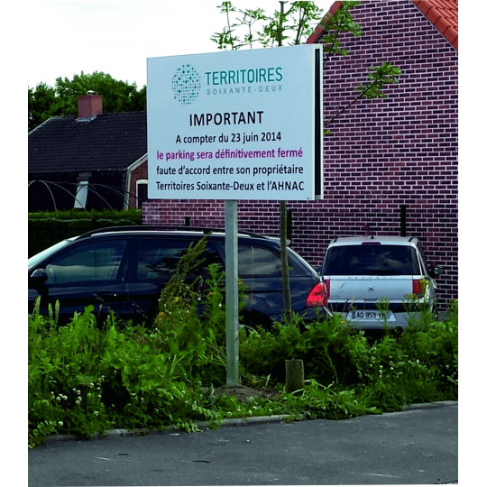 Kit paneau publicitaire alu - Ht.1200 x 1400mm - Sigma Signalisation