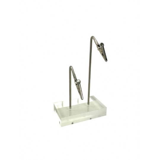 socle plexi pince porte etiquette tige - SIGMA