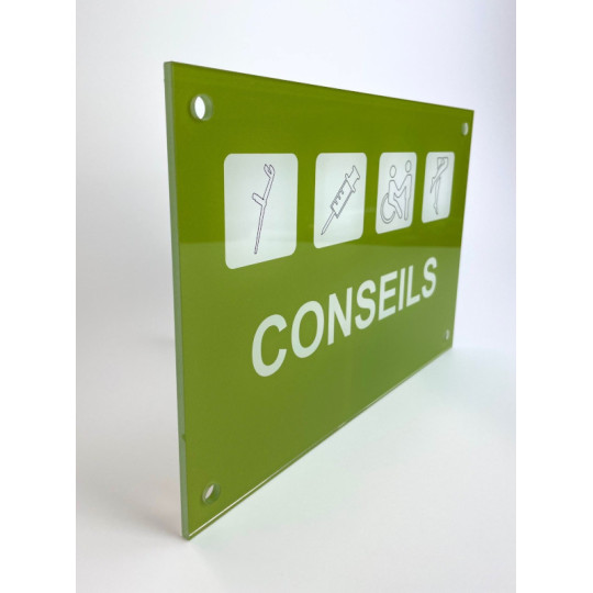 Plaque Murale Signalétique Imprimée + entretoises - SIGMA