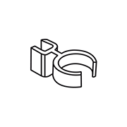 Clip de fixation pour cadre affiche sur tube rond - SIGMA